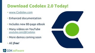 Announcing Codolex 2.0 from GDK Software | PPT