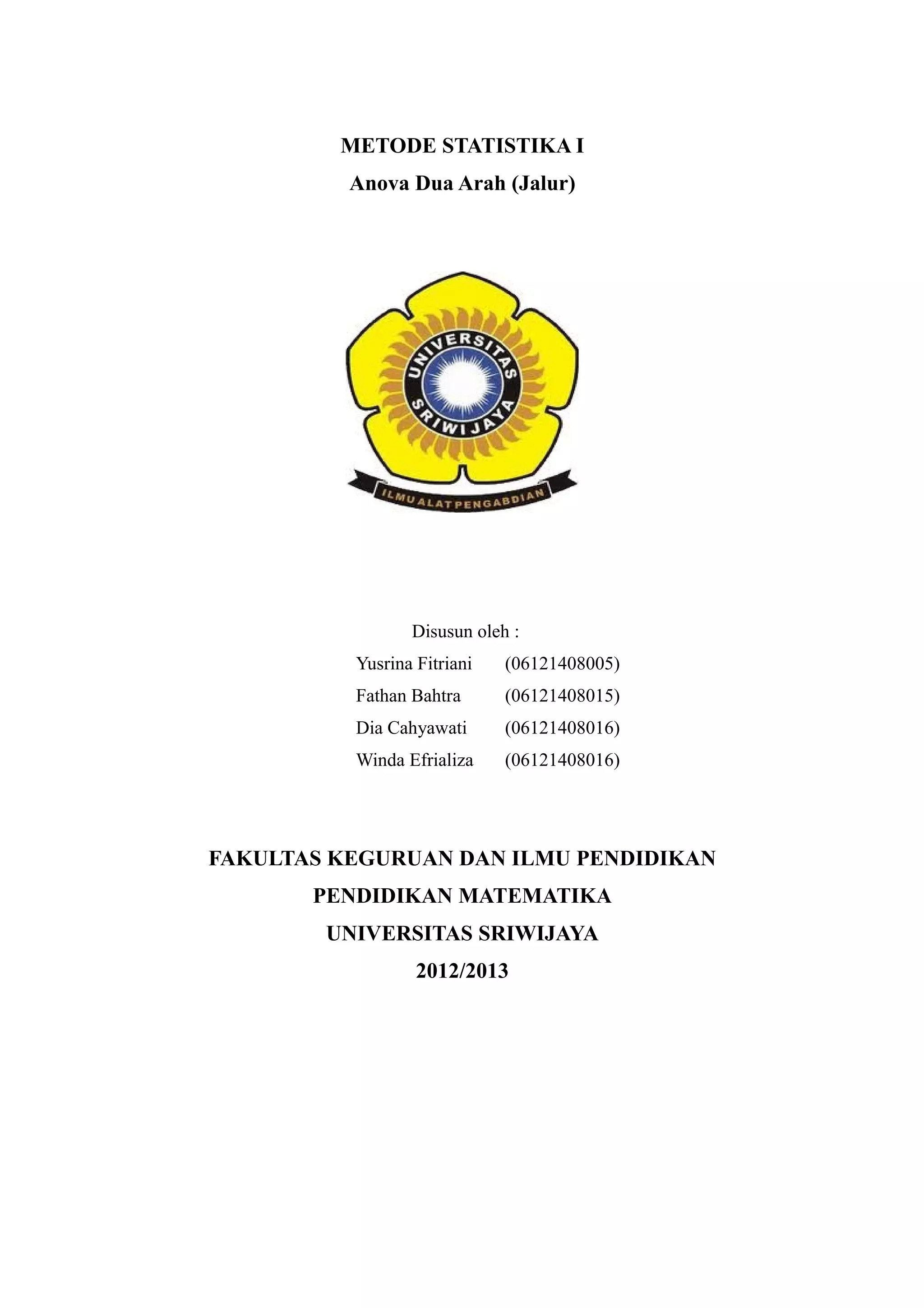 Annova 2 jalur | PDF