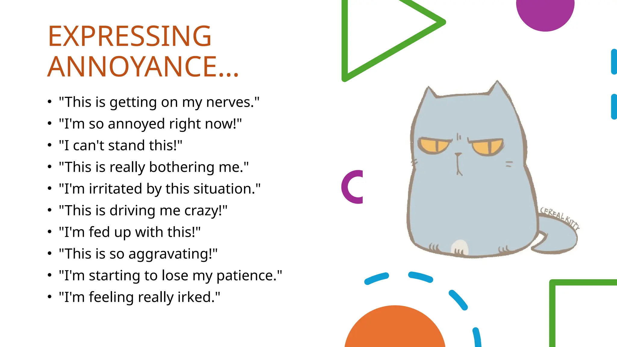 Expressions to show annoyance in English.pptx