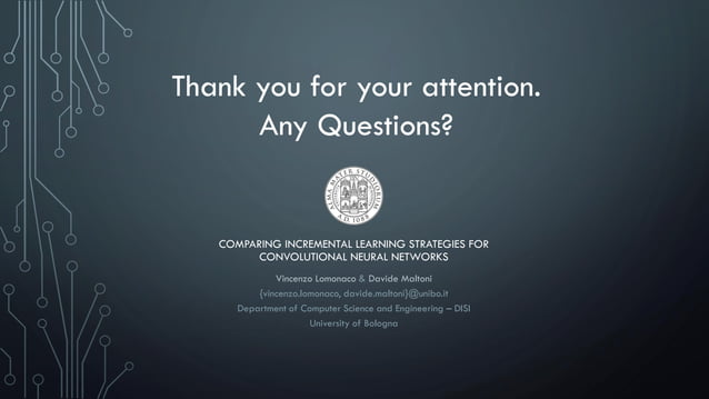Comparing Incremental Learning Strategies For Convolutional Neural Networks Ppt