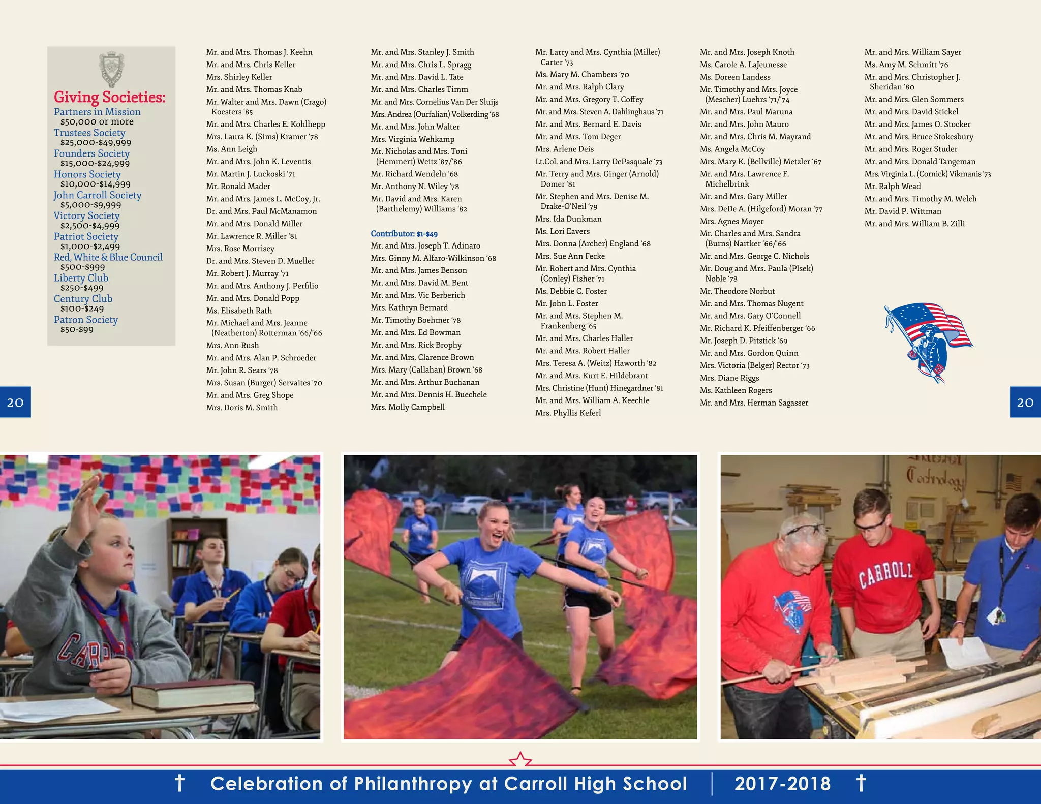 Carroll High School 2017-18 Annual Review of Giving | PDF
