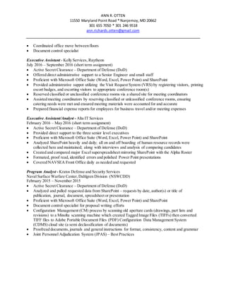 Ann R. Otten Resume' | PDF