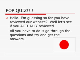 POP QUIZ! | PPT