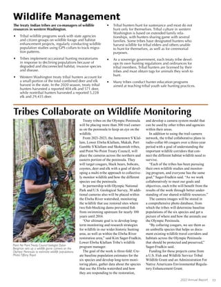 Tribal Natural Resources Management Annual Report for 2022 | PDF