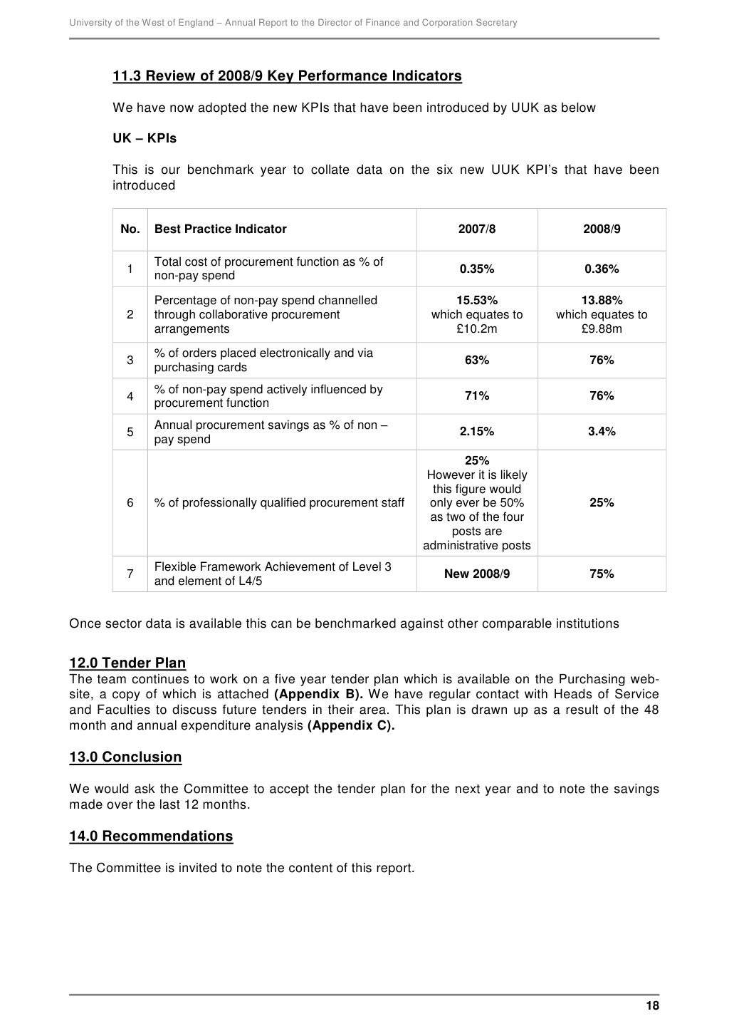 Annual Report to The Director of Finance by the Purchasing Manager