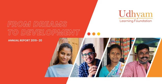 Annual - Report 2019-20 Udhyam Learning Foundation | PPT