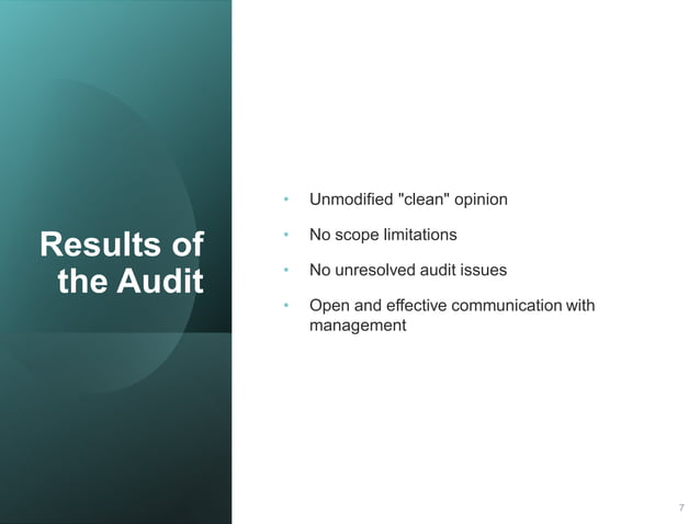 Annual Audit Report | PPT