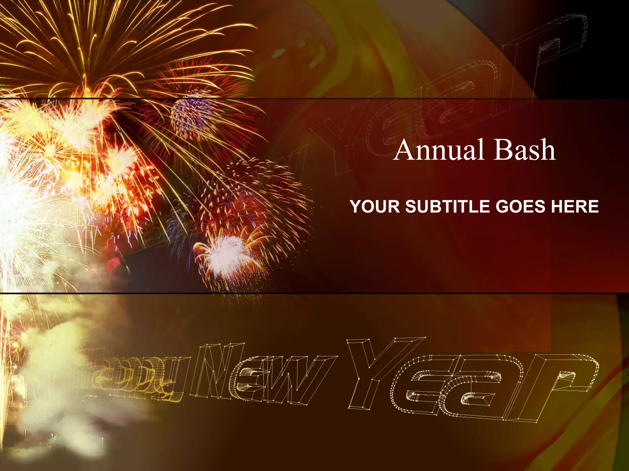 New Year PowerPoint Template-Annual Bash | POT