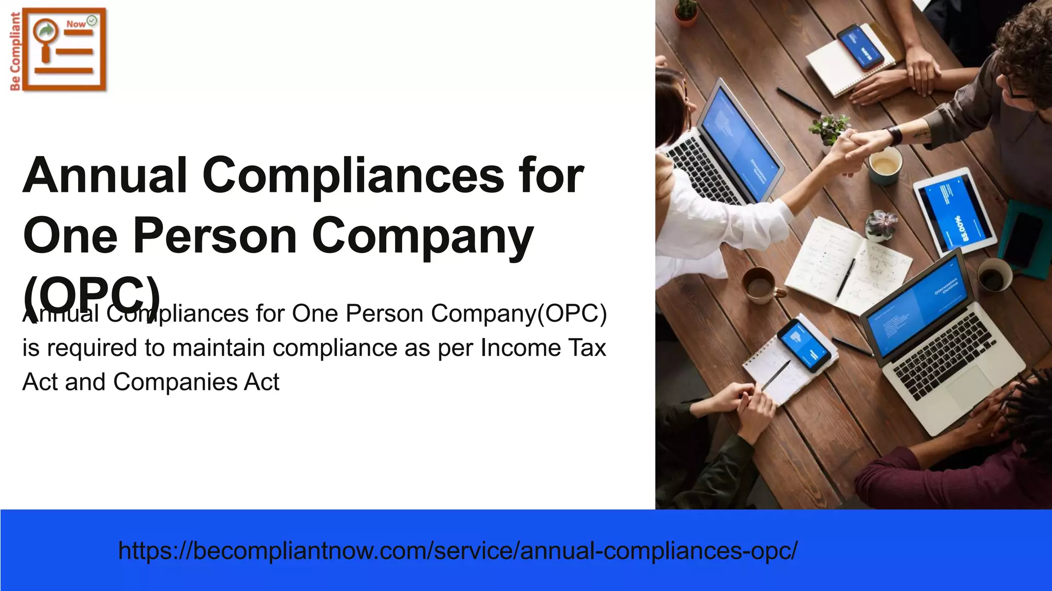 Annual compliances for one person company (opc) | PPTX