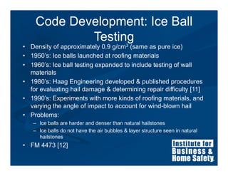 Hail: Emerging Research and Impact-Resistant Roofing Resources | PPT