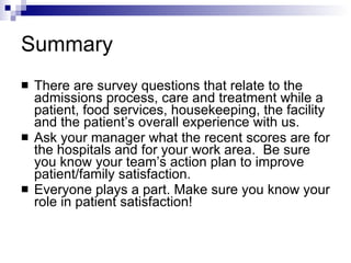 Annual ed patient satisfaction6 2010 | PPT