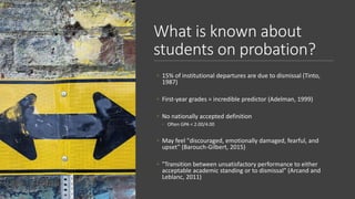 Assisting Students on Probation: The Seminar as Intervention | PPTX