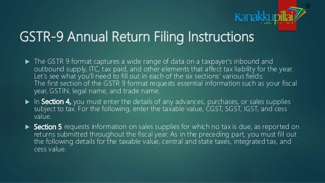 Annual GST Return Filling | PPTX