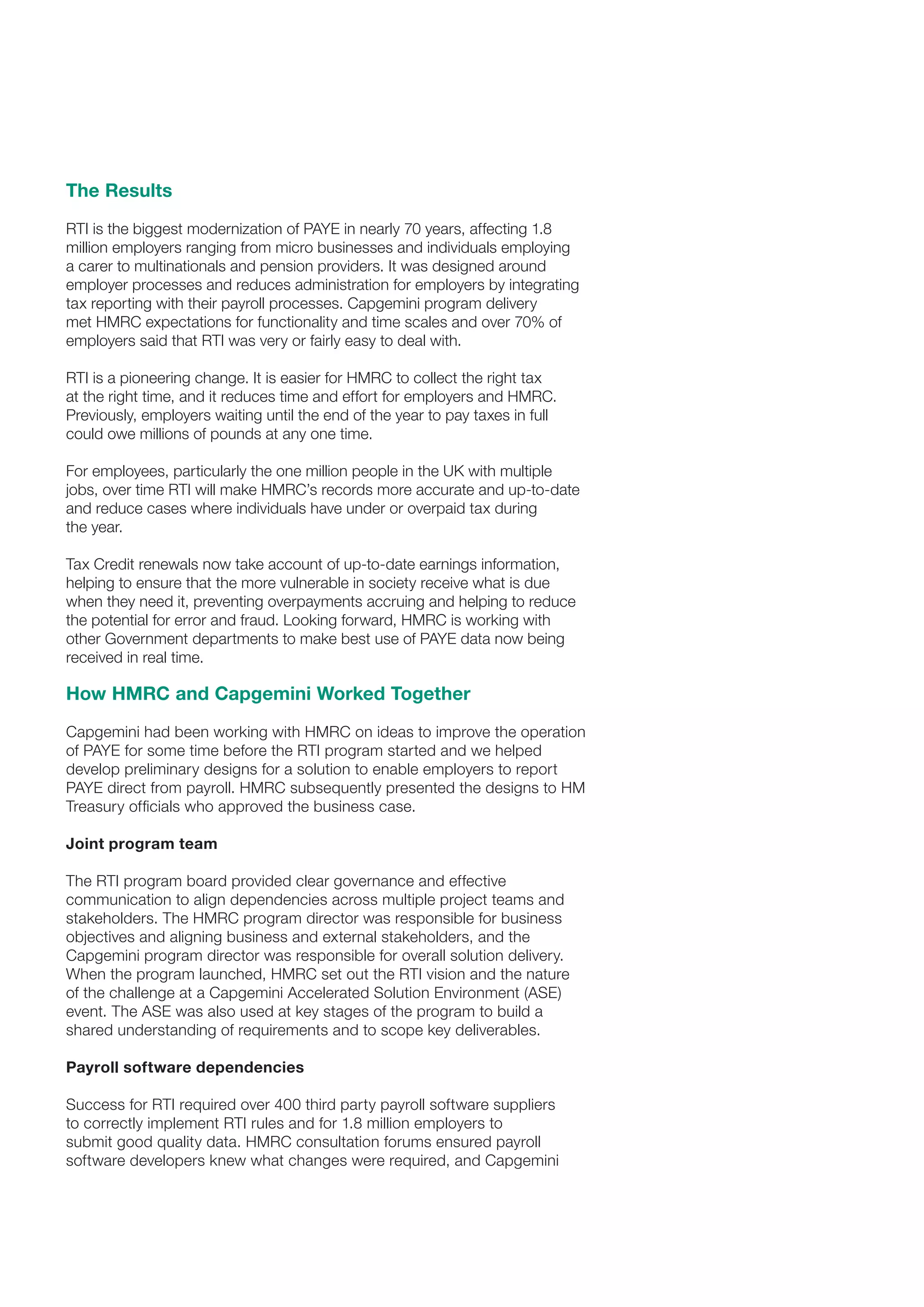 Annual PAYE Reporting has Transformed to Real Time Information | PDF