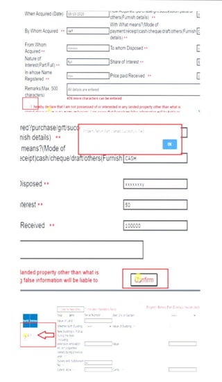 Spark how to upload property statement of Government employees Kerala ...