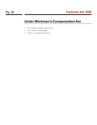 Factories&Boilers Common Annual Returns. | PDF