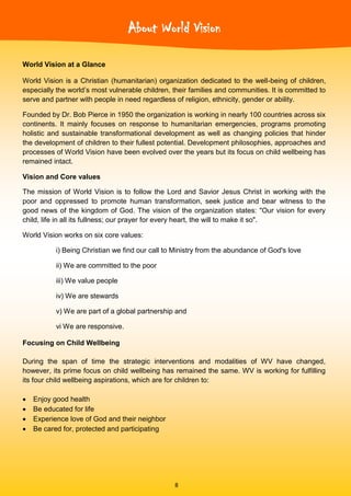 Annual report 2012 of world vision bangladesh | PDF