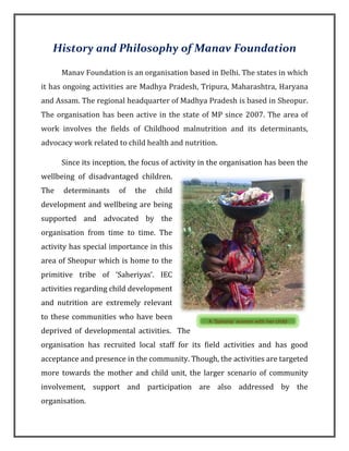 Annual report manav foundation, sheopur, 2012-2013 | PDF