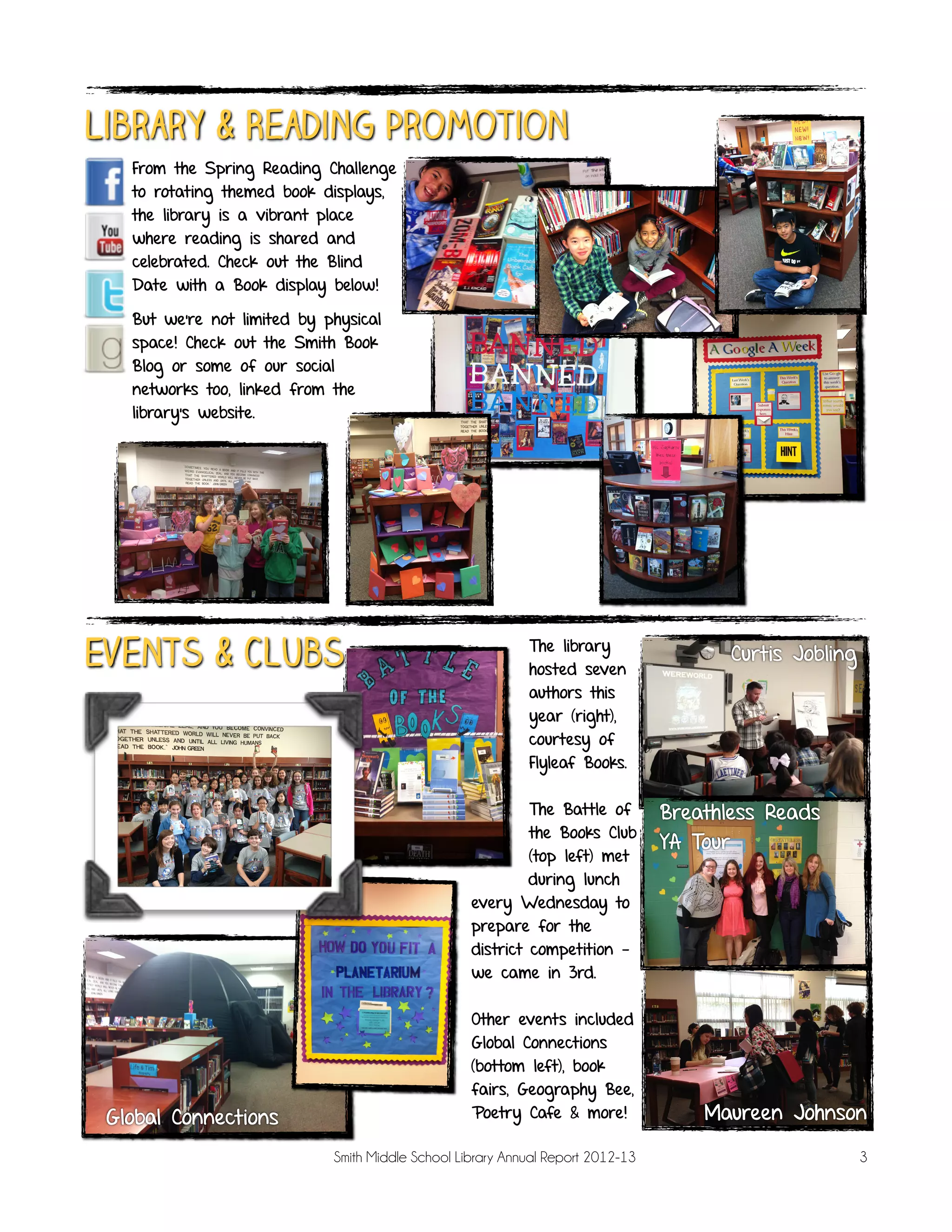 Smith Middle School Library Annual Report 2012-13 | PDF