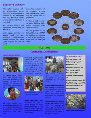 MOTHER NGO Annual report 2013 | PDF | Agriculture | Industries