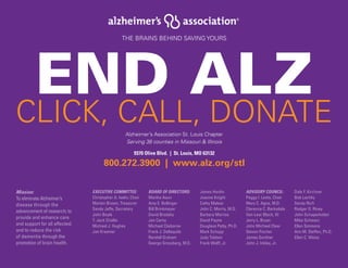 Alzheimer's Association St. Louis Chapter Impact Report - FY13 | PDF ...