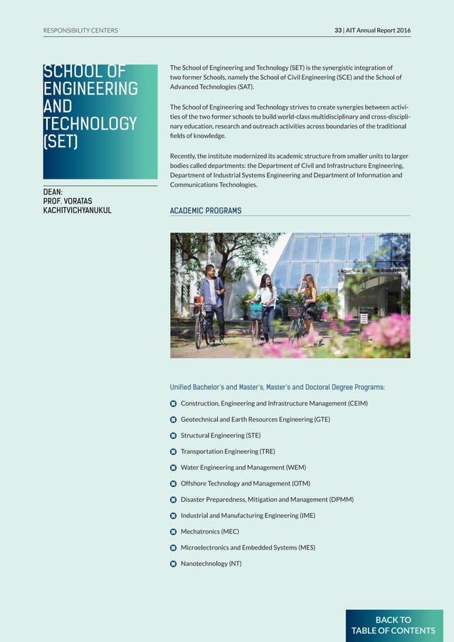 AIT Annual Report 2016 | PDF | Asia Travel | Travel Locations