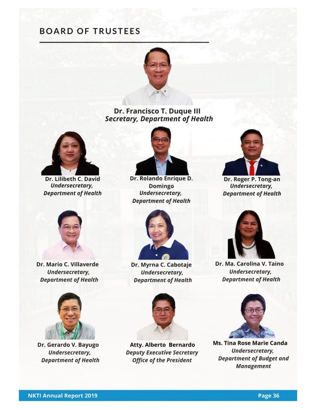 NKTI Annual Report 2019 | PDF