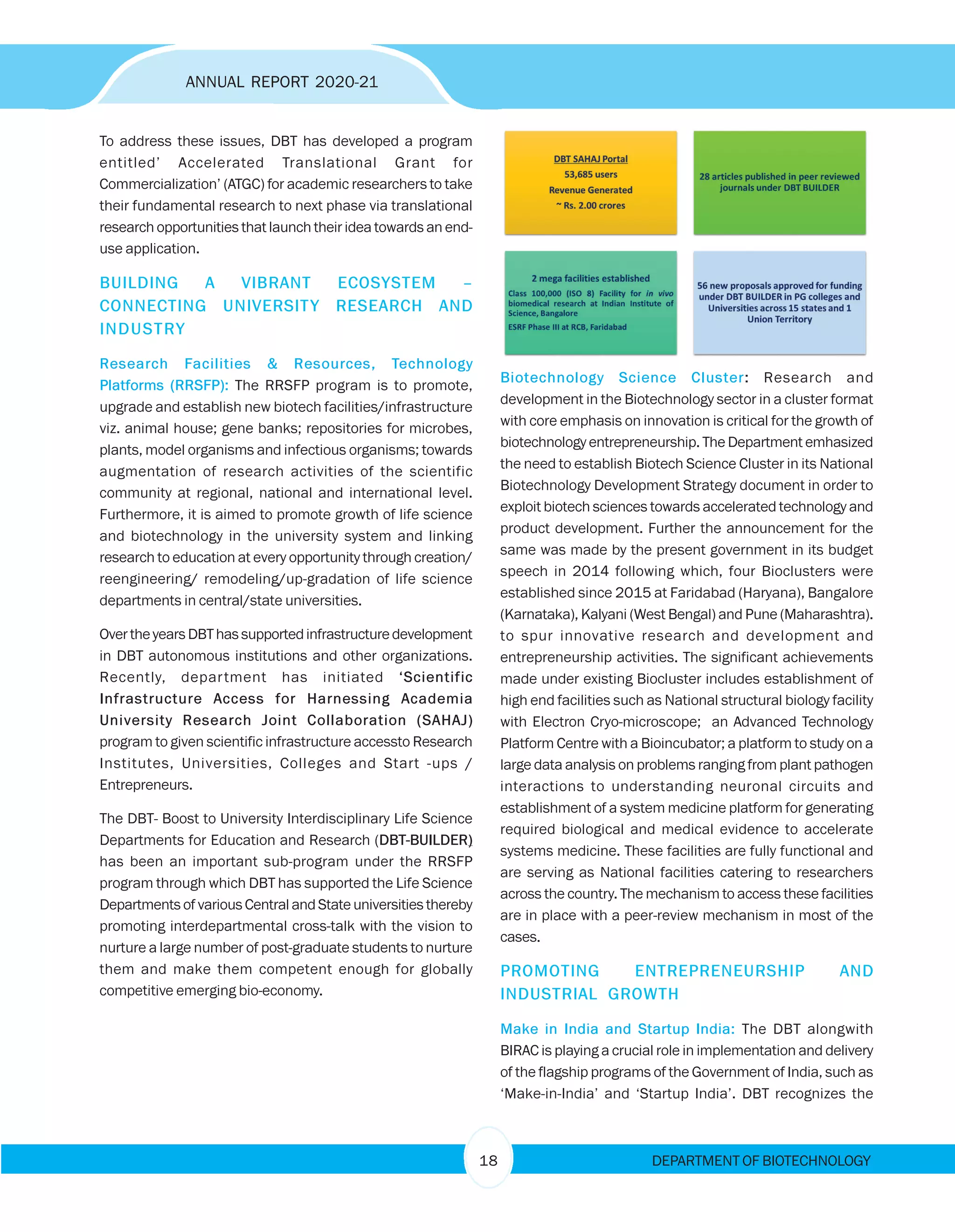 Annual report 2021 department of biotechnology-p125 | PDF