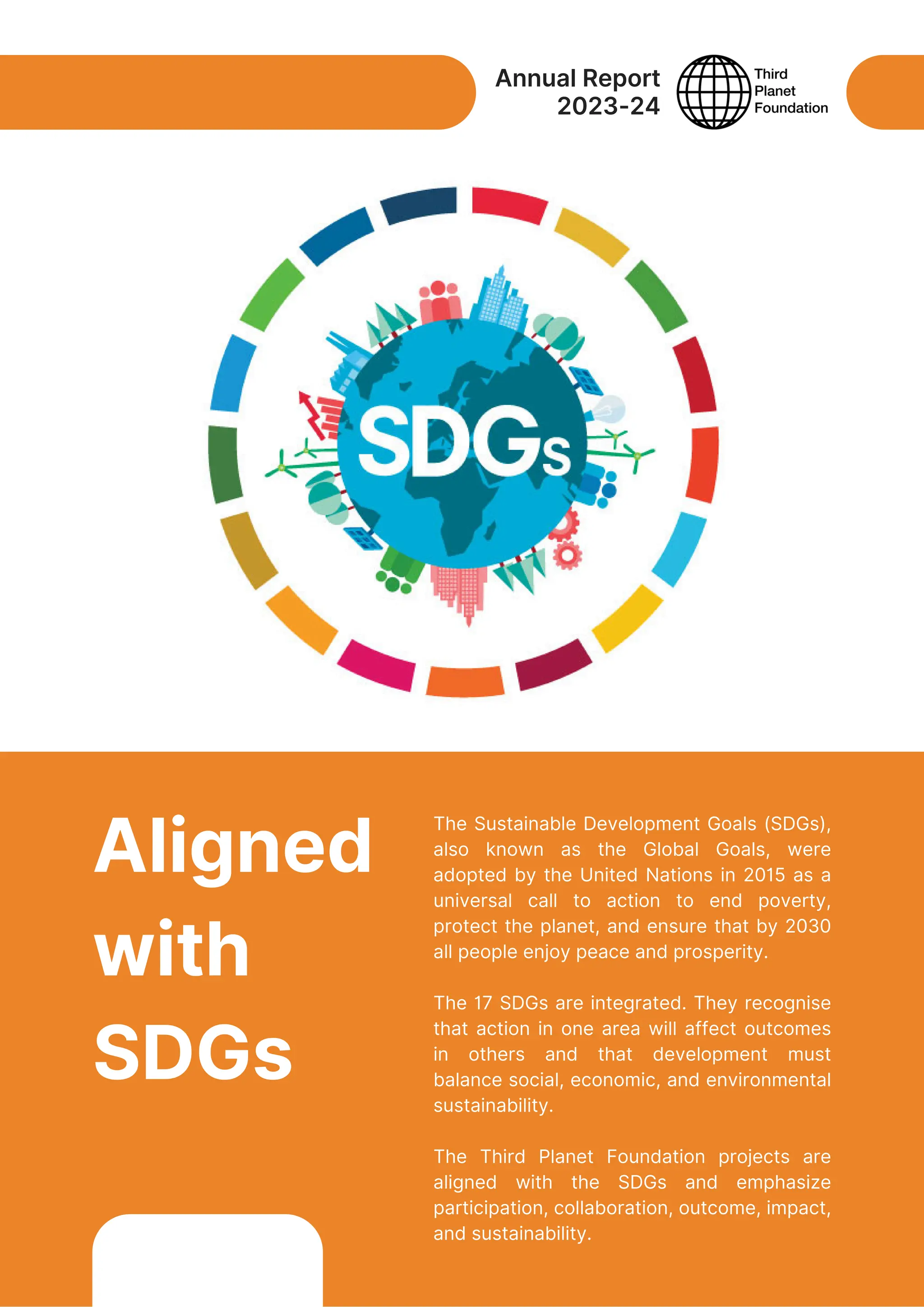 Annual Report 2023 - 2024 | Third Planet Foundation | www.3planet.org