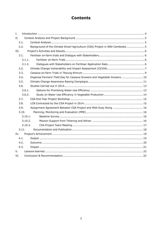 Climate Smart Agriculture (CSA) Project 2014 | PDF