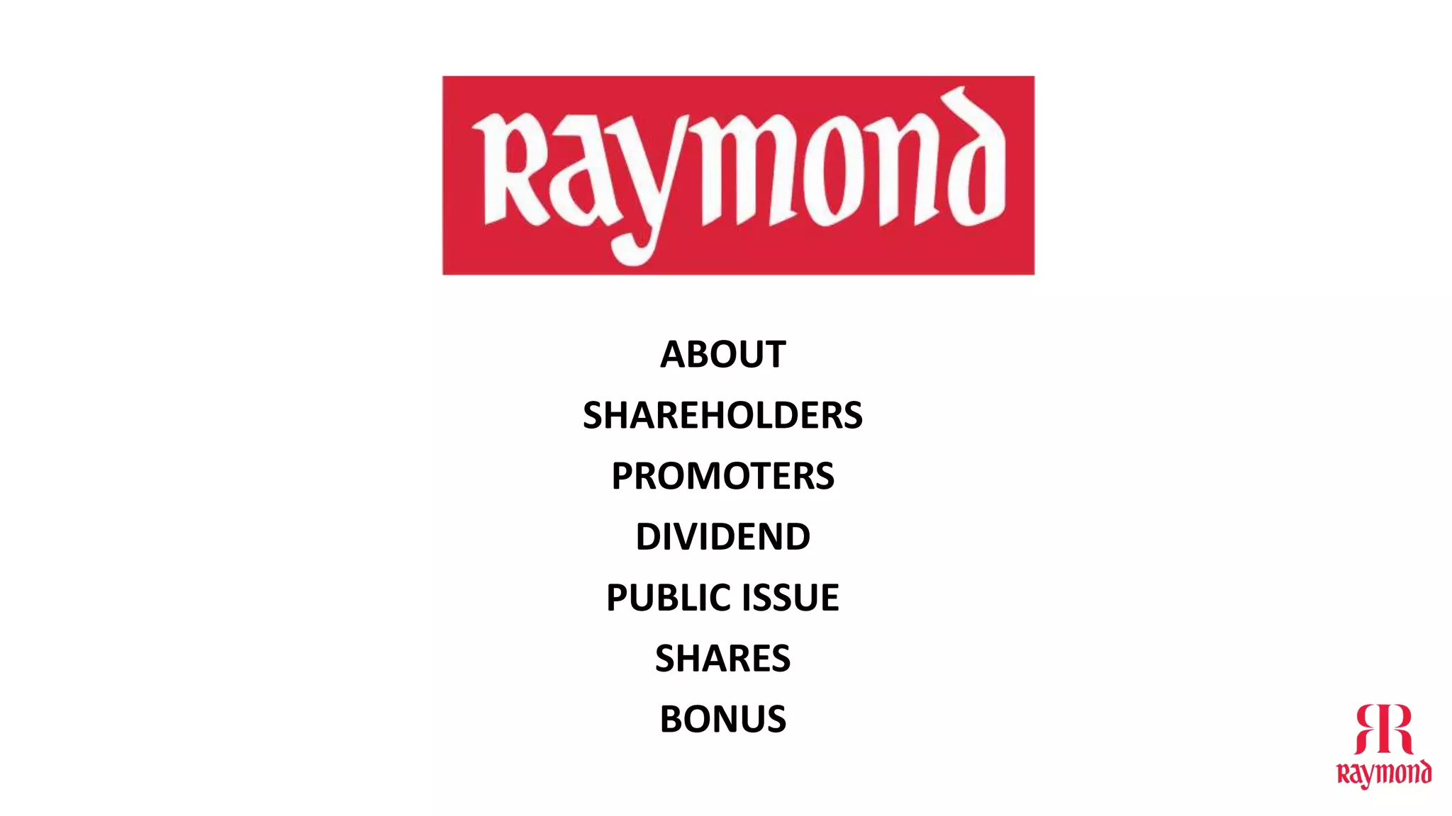 Annual report of raymond (2017-18) | PPT