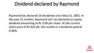 Annual report of raymond (2017-18) | PPT