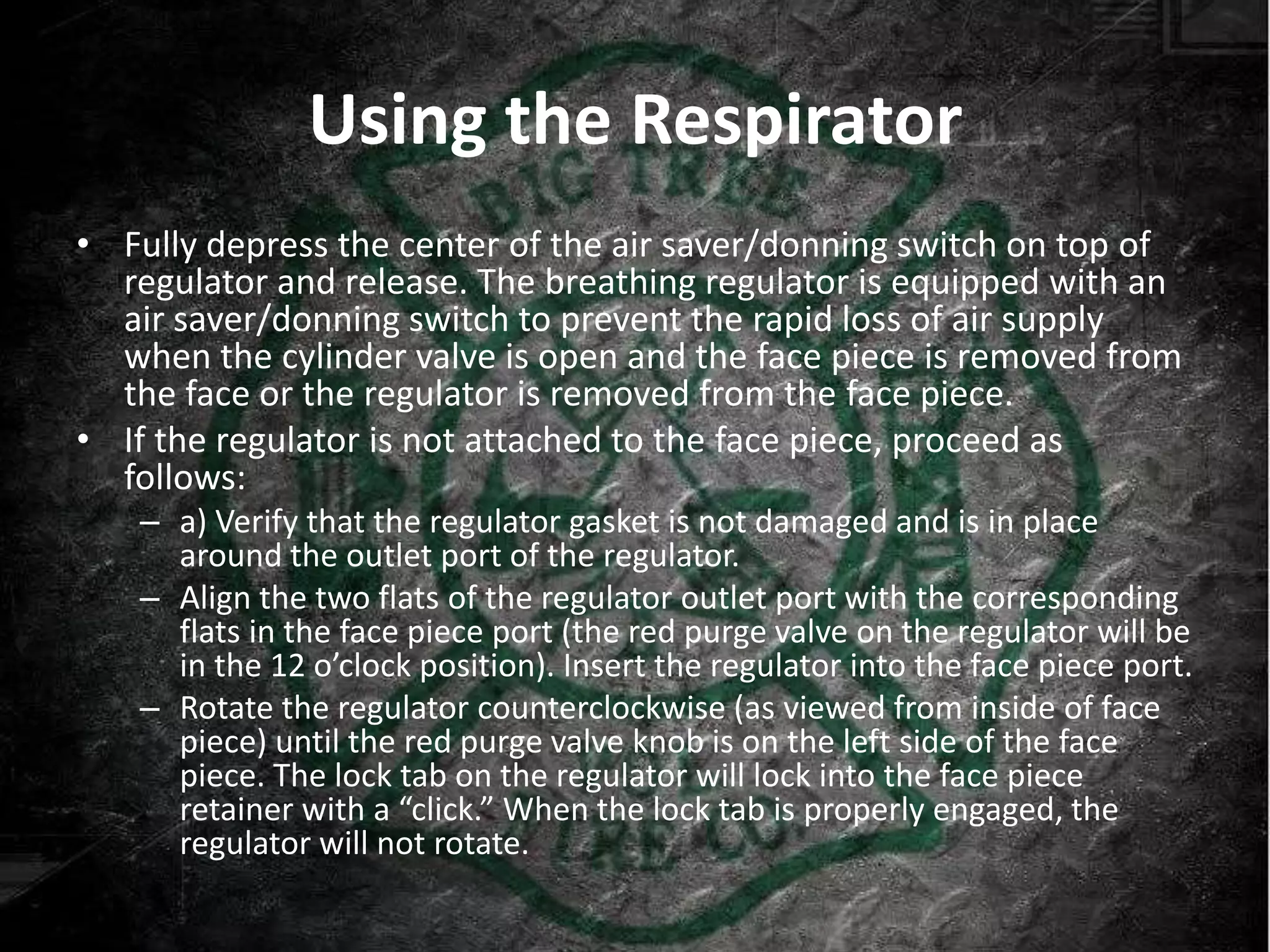 Annual self contained breathing apparatus refresher training | PPSX
