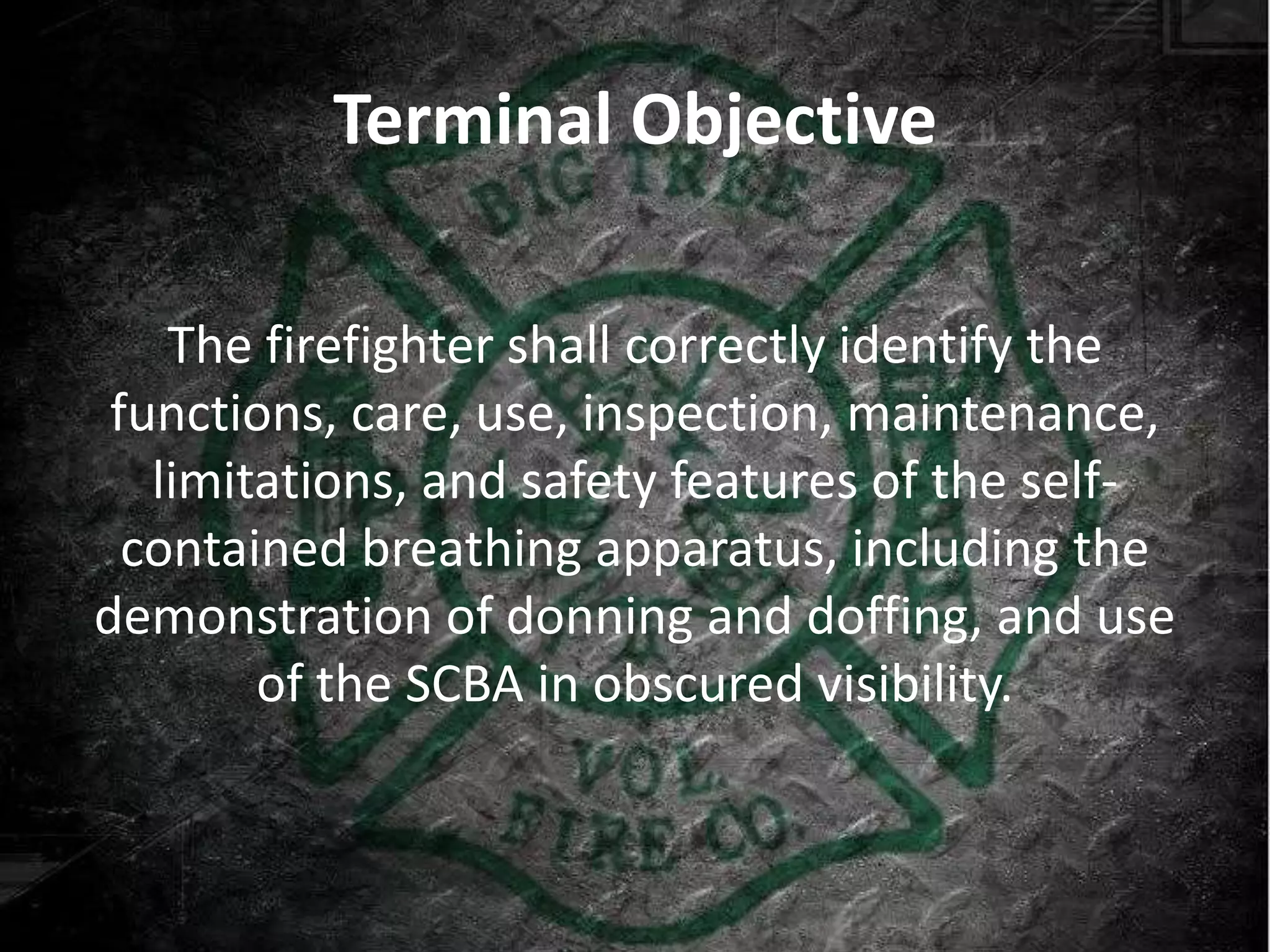 Annual self contained breathing apparatus refresher training | PPSX