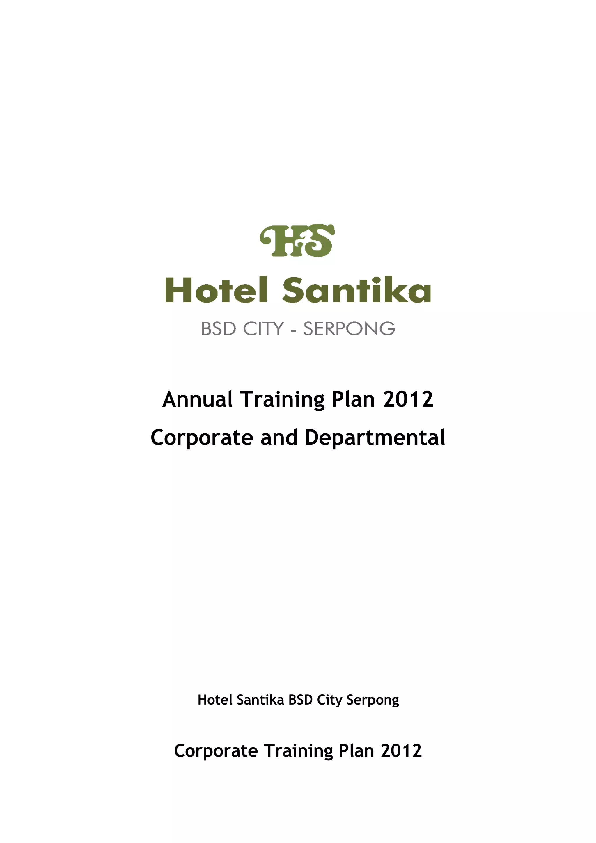 Annual training plan 2012 fo | DOC | Business Administration | Business