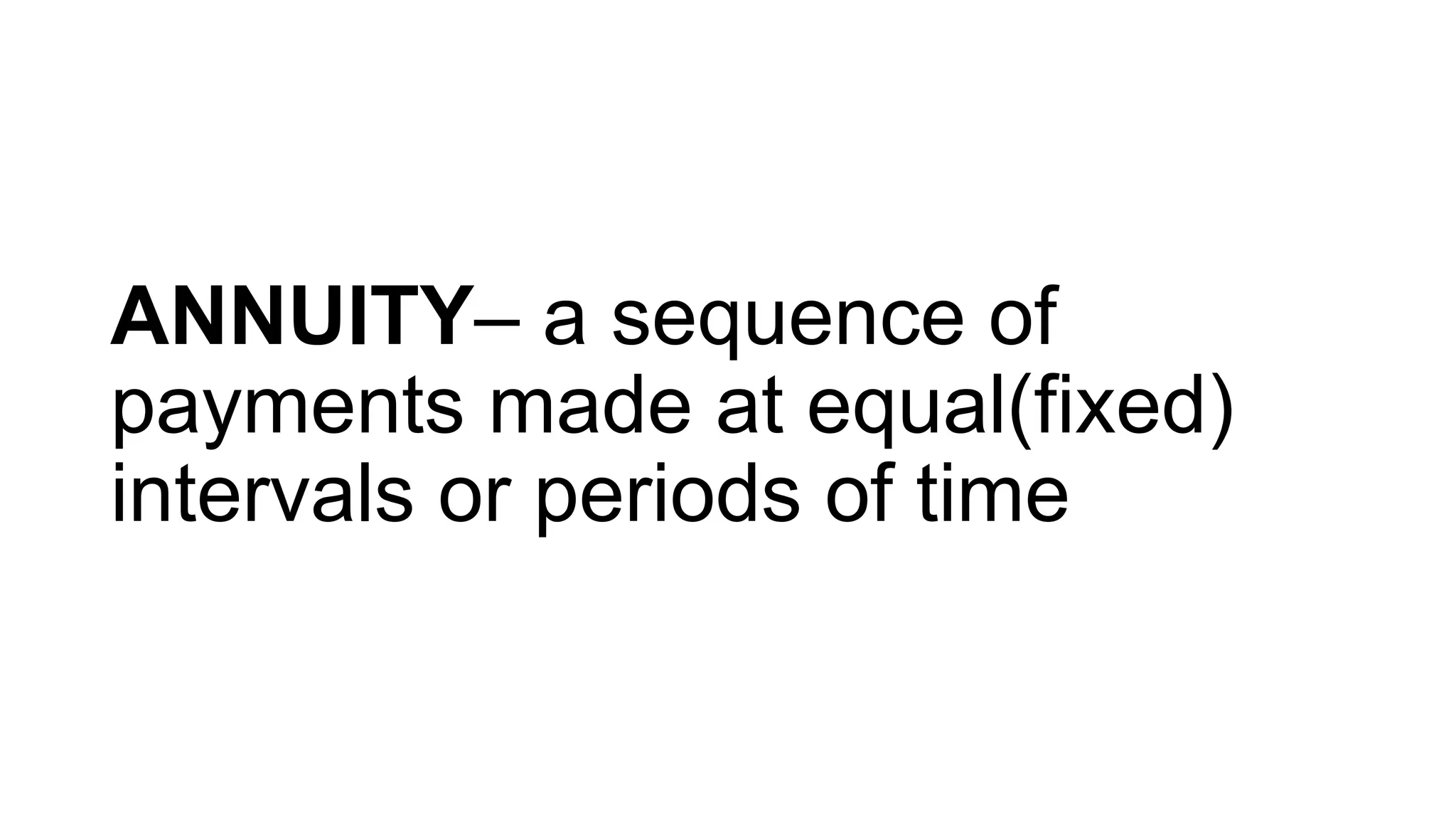 Annuities | PPTX