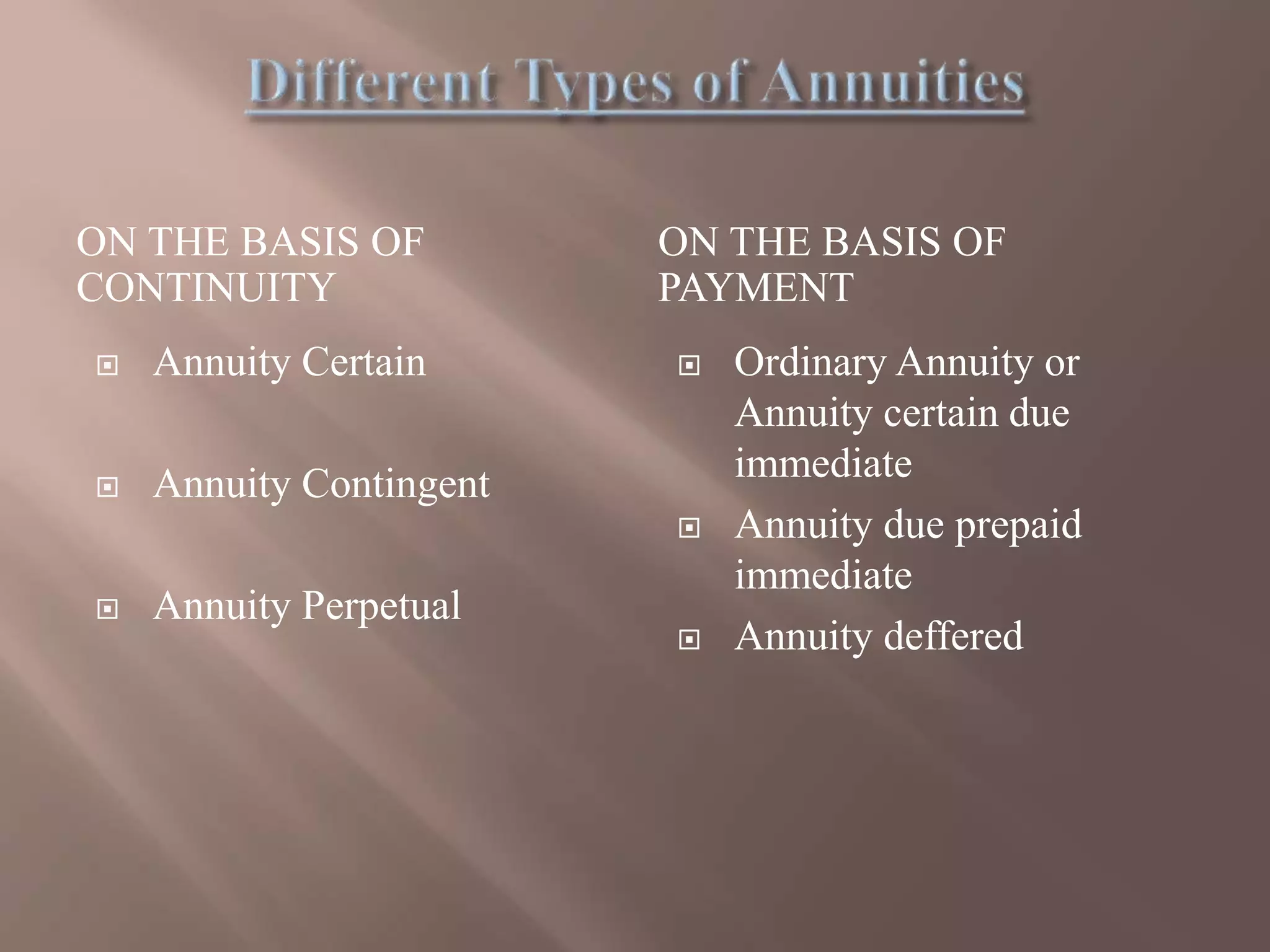 Annuities ppt | PPTX