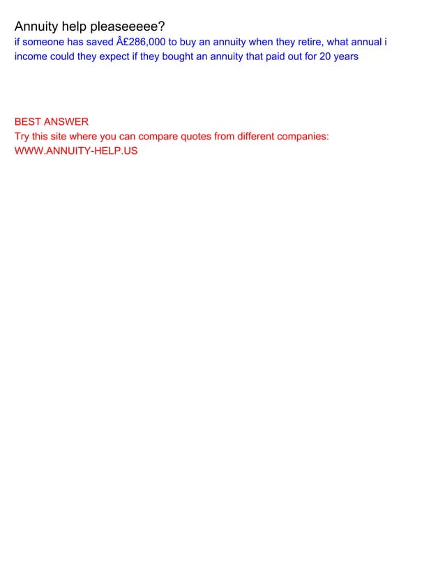 Annuity help pleaseeeee? | PDF