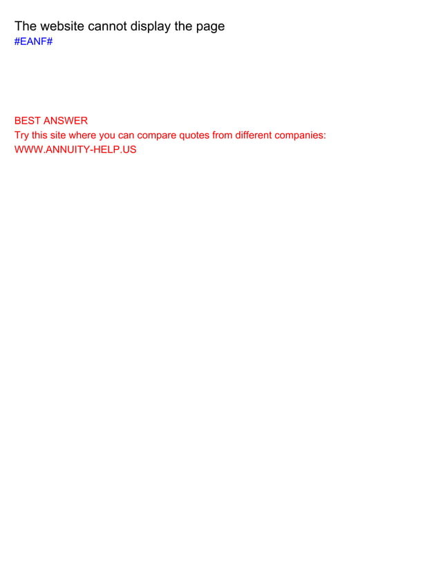 The website cannot display the page | PDF