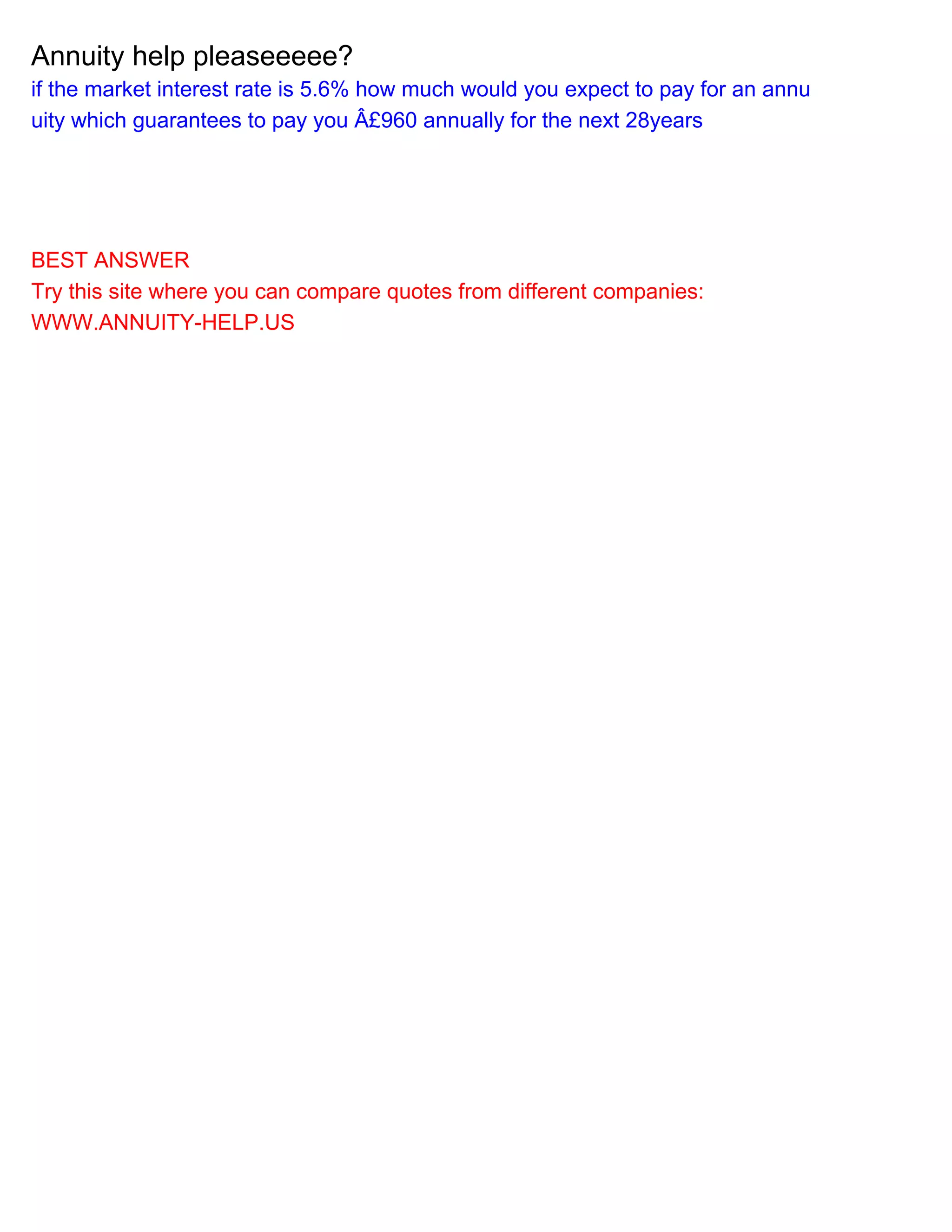 Annuity help pleaseeeee? | PDF