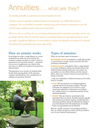 Annuity Brochure | PDF