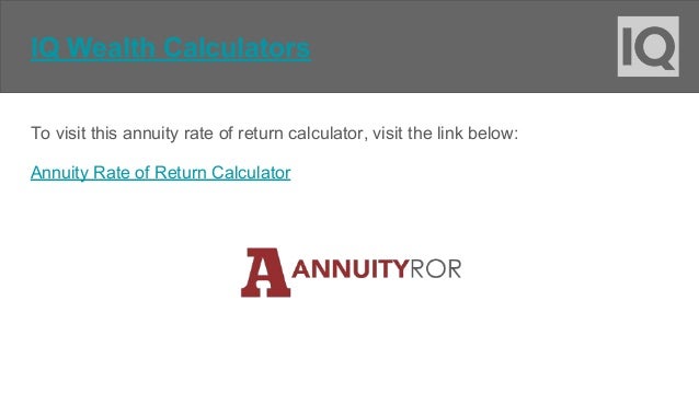 Annuity Rate of Return Calculator