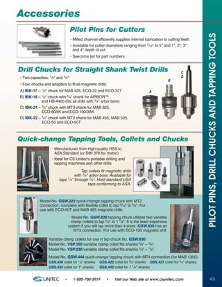 CS Unitec Annular Cutters Catalog | PDF
