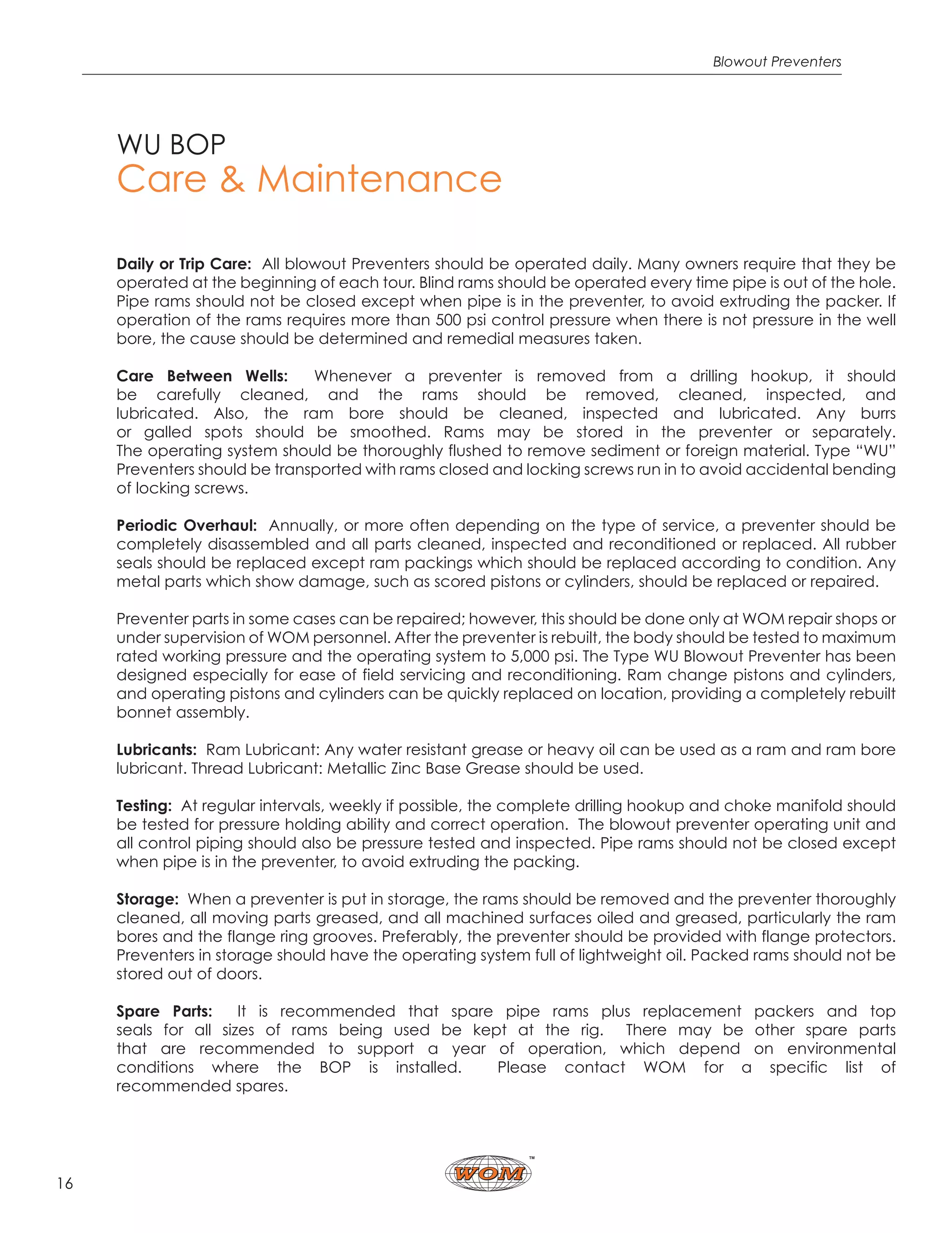 Annular Spherical BOP - Worldwide Oilfield Machine | PDF
