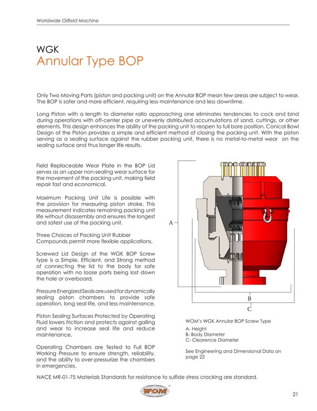 Annular Spherical BOP - Worldwide Oilfield Machine | PDF