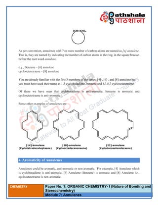 annulene.pdf organic chemistry master of science | PDF