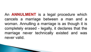 Difference between Annulment and Divorce | PPT