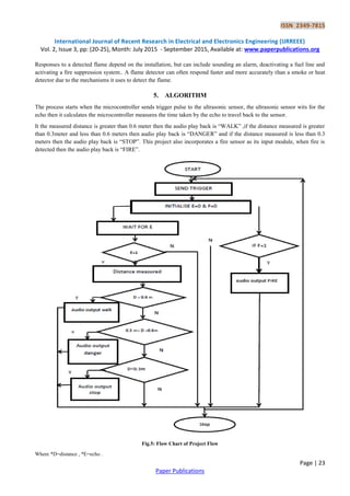 Annunciator for Blind Person Using Ultrasonic Sensor | PDF | Digital ...