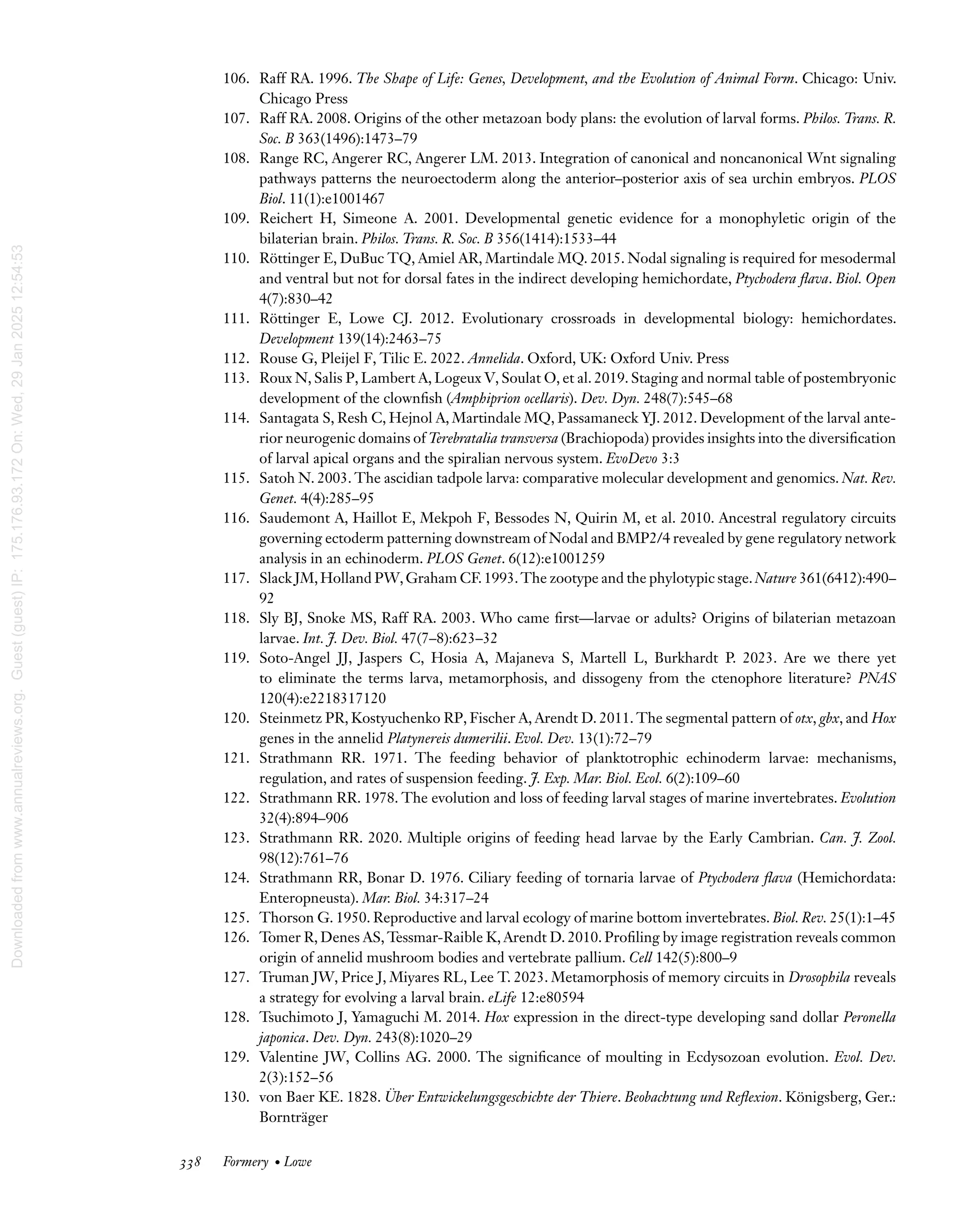 Integrating complex life cycles in developmental biology | PDF