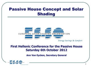 Παθητικό Κτίριο και ο Ρόλος της Σκίασης & Ηλιοπροστασίας - Ann Van ...